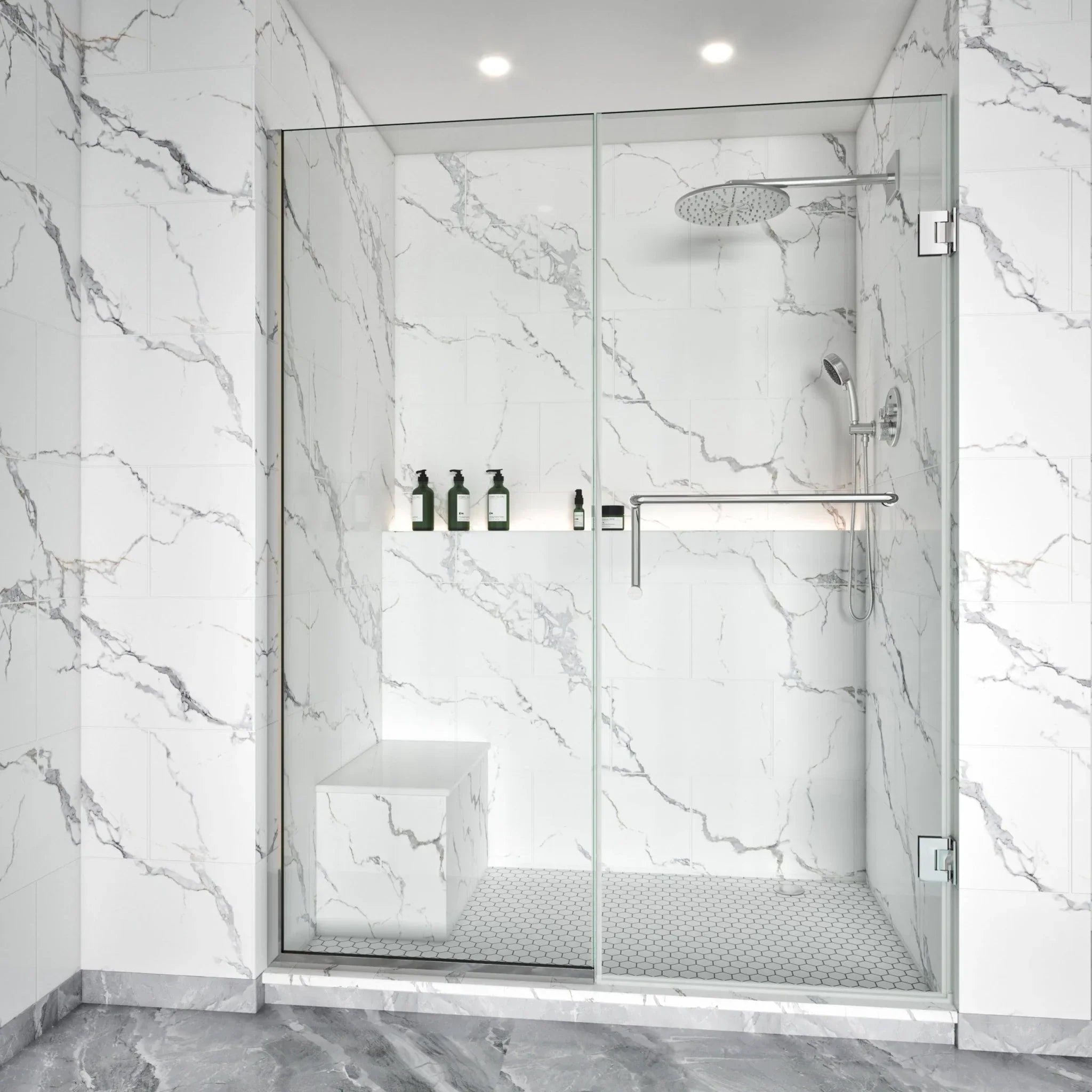 Is the BC-08 Swing Shower Door with U Channel and Brass Hardware Right ...